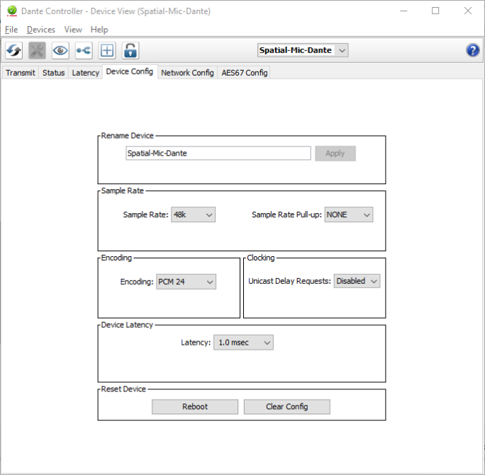 Setting up Spatial Mic Dante Using Dante Controller - Voyage Audio