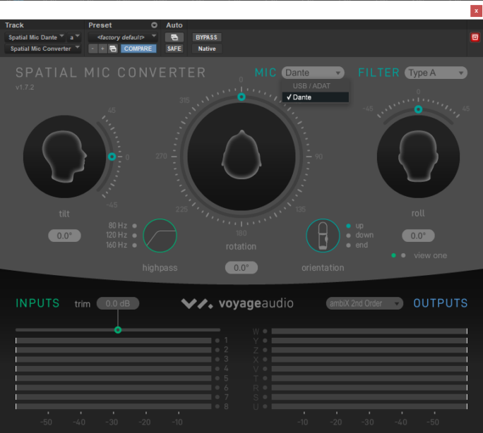 Pro Tools with Spatial Mic Dante - Voyage Audio